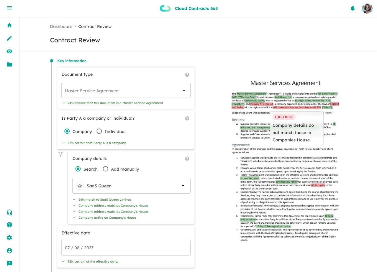 AI-Powered Contract Review - Fast & Accurate with CloudContracts365